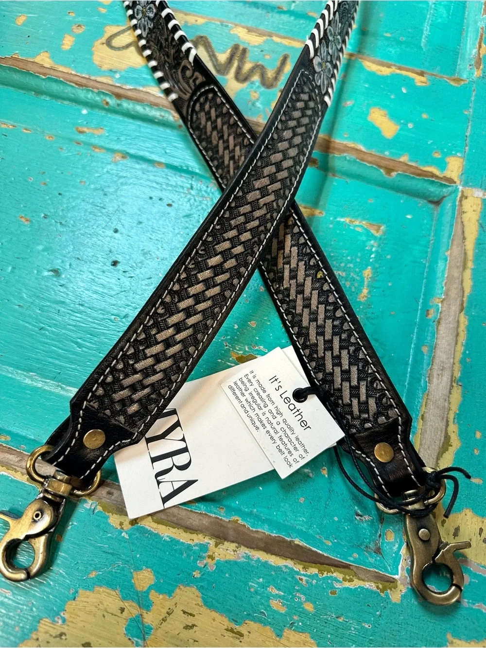 Myra Bag | Bags | Myra Grey Floral Tooled Leather Bag Strap | Poshmark